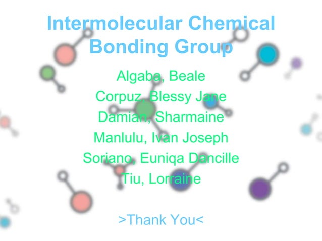 Intermolecular chemical bonding | PPTX