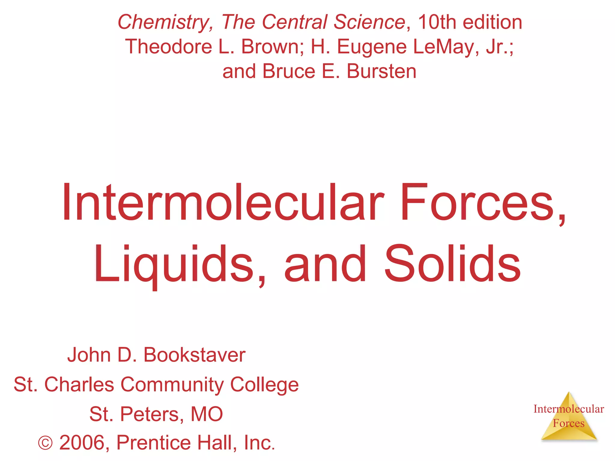 Intermolecular forces | PPT