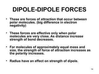 intermolecular_forces. Van Der Waals forces | PPTX