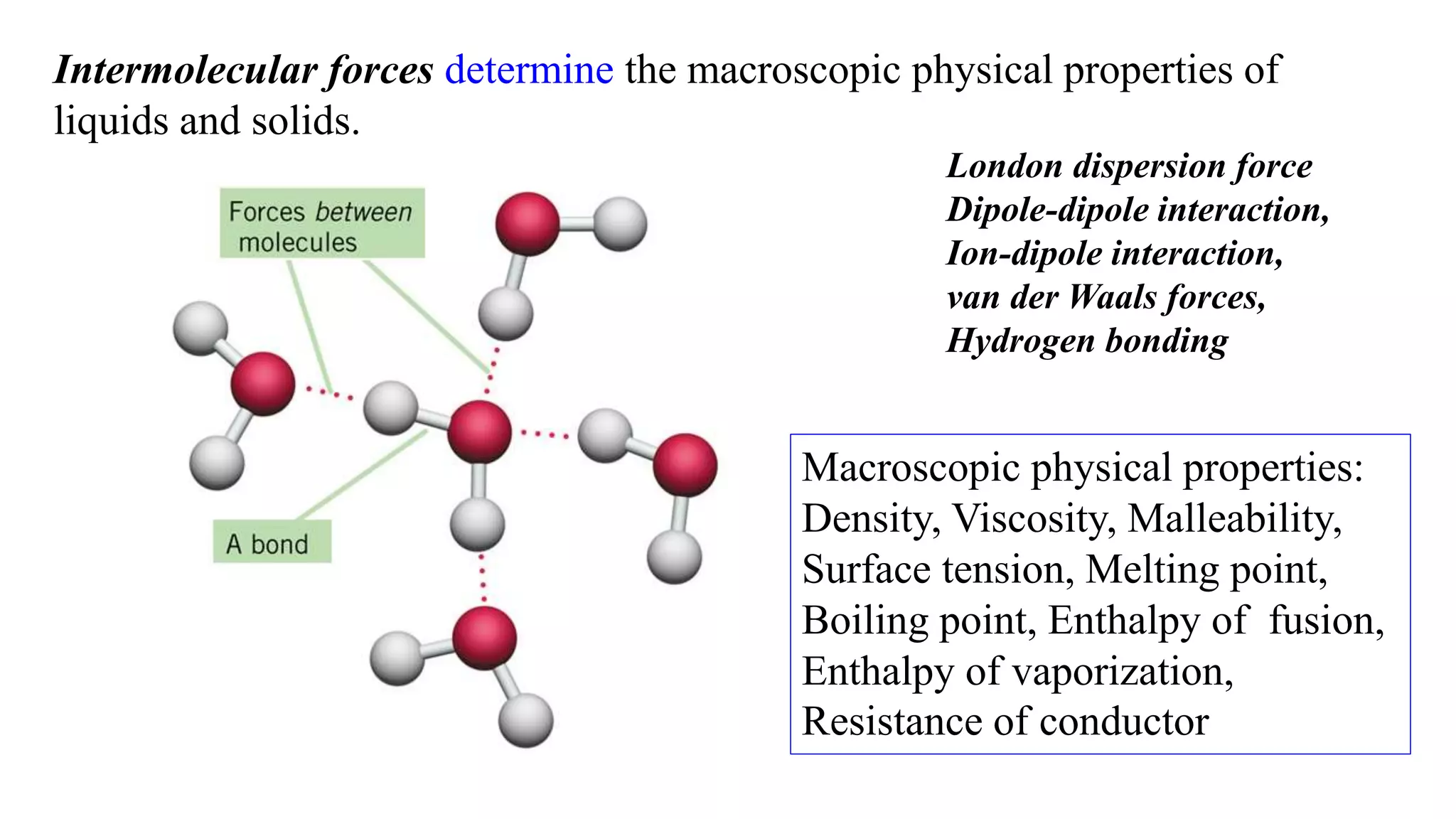 Intermolecular forces, 12(1) | PPTX