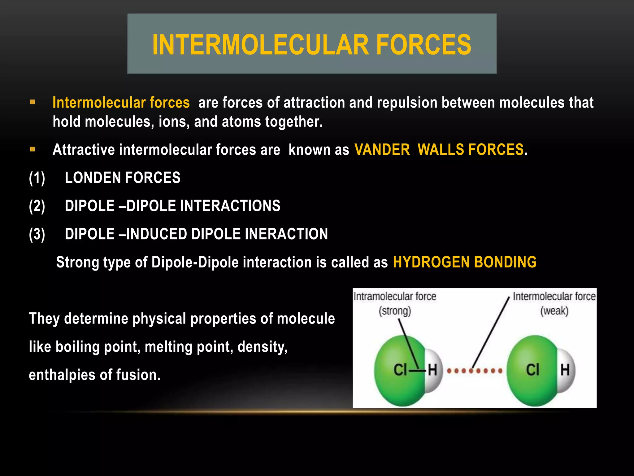 Intermolecular Forces in Hydrogen Bonding - Pooja N | PPTX