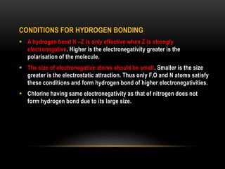 Intermolecular Forces in Hydrogen Bonding - Pooja N | PPTX