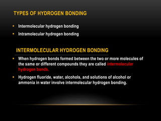 Intermolecular Forces in Hydrogen Bonding - Pooja N | PPTX