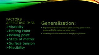 Intermolecular forces of attraction (lab report) | PDF | Chemistry ...