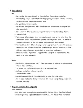 Intern Guidebook | PDF