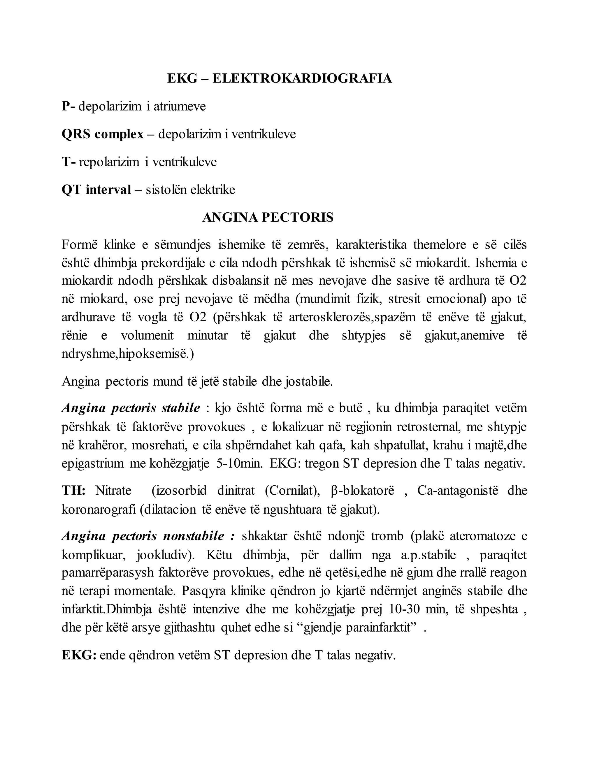 Interna kardiologji mësimet | DOCX