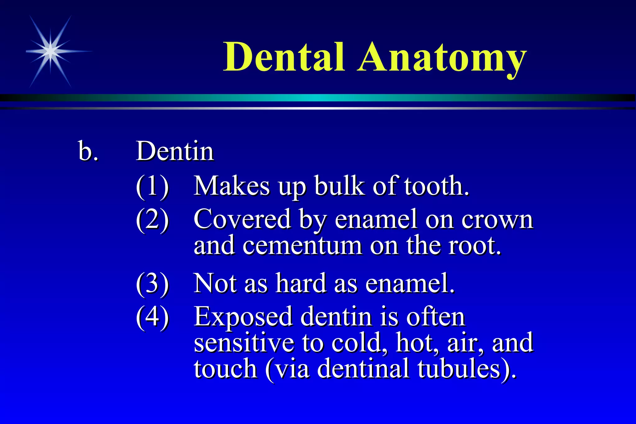 ANATOMY of TEETH 2 1. Anatomy of a tooth. a. Anatomical crown ... | PPT