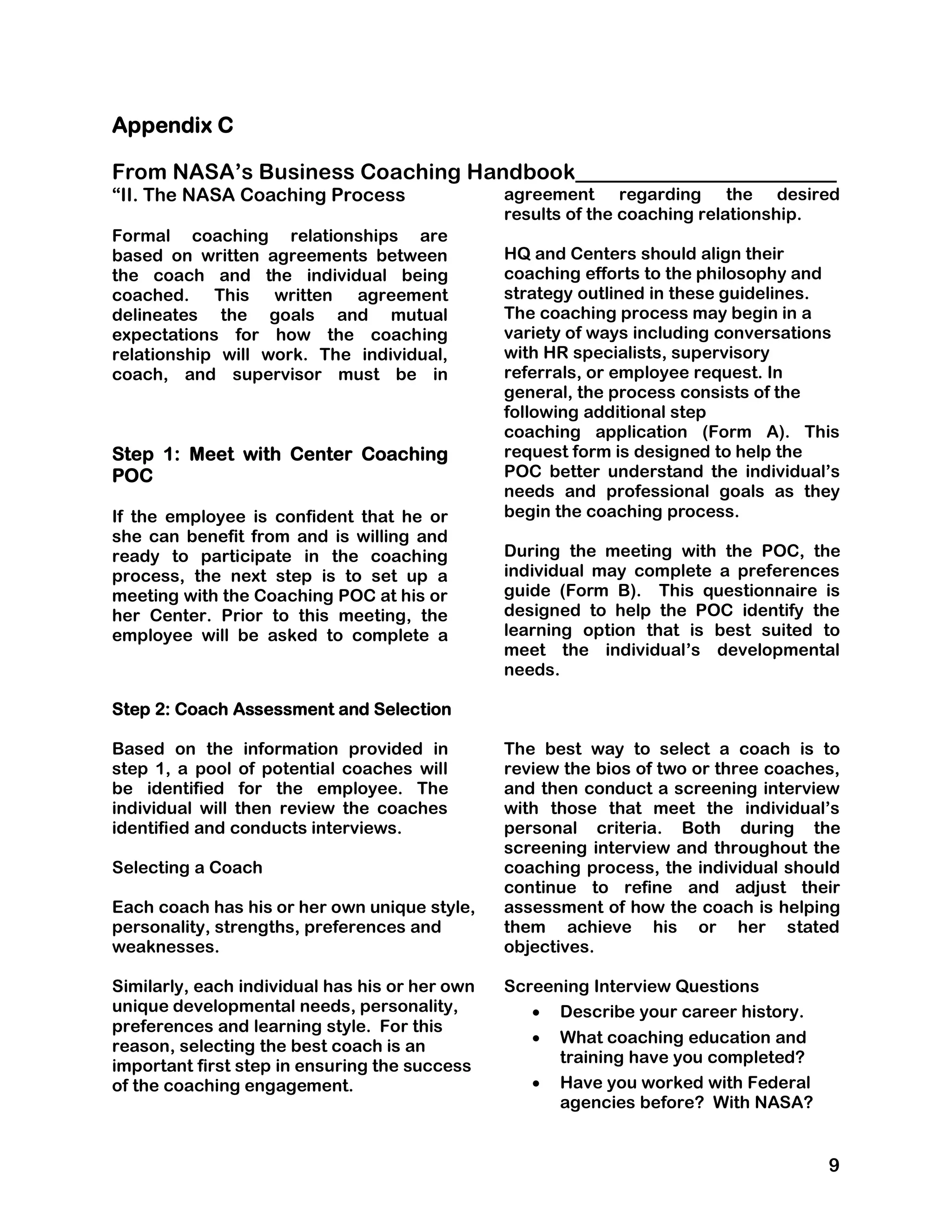 Internal Coaching Guide | PDF