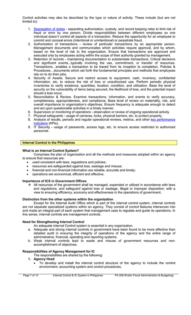 Internal Control And Ic System In Philippines.Doc