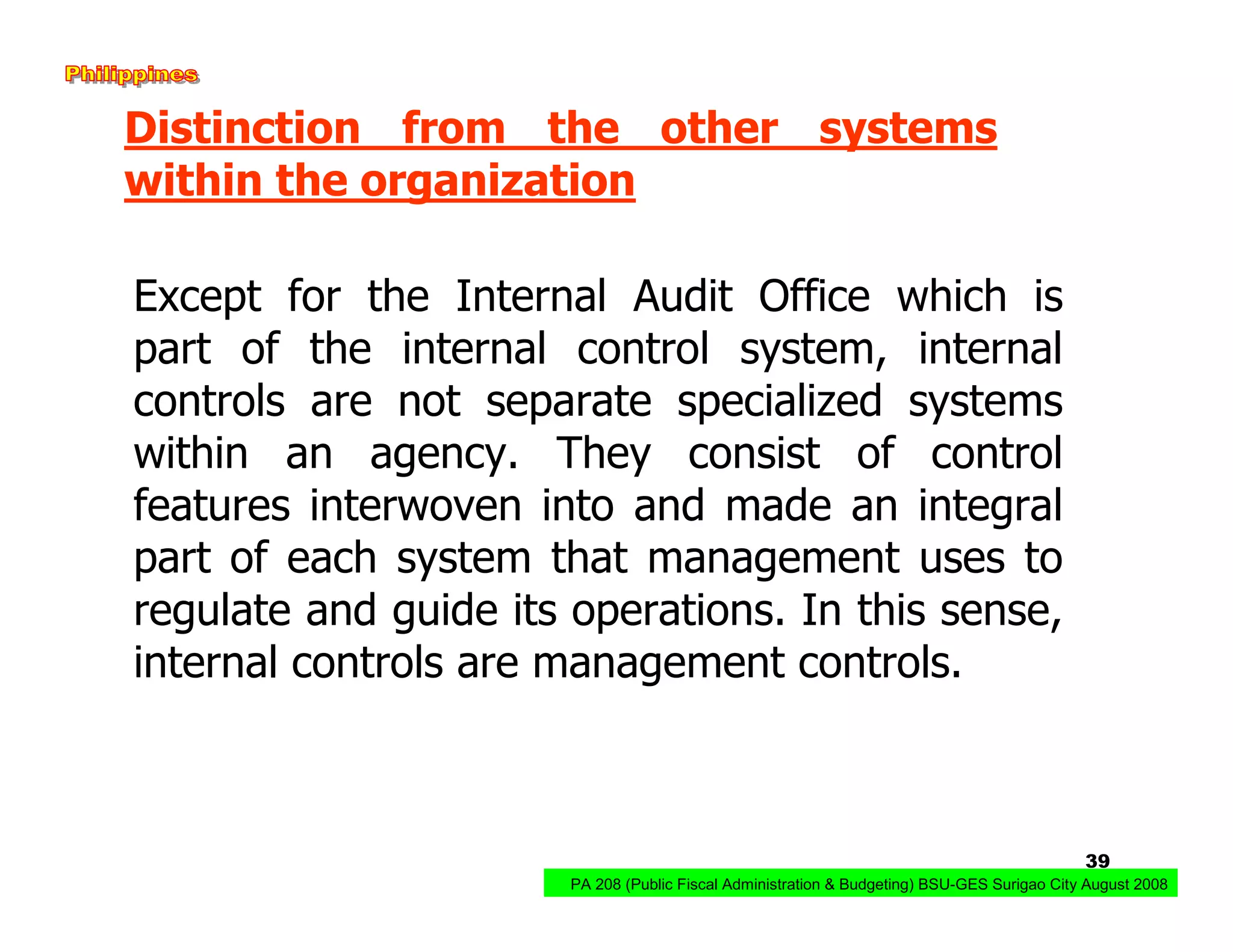 Internal Controls And Philippine Ic System | PDF