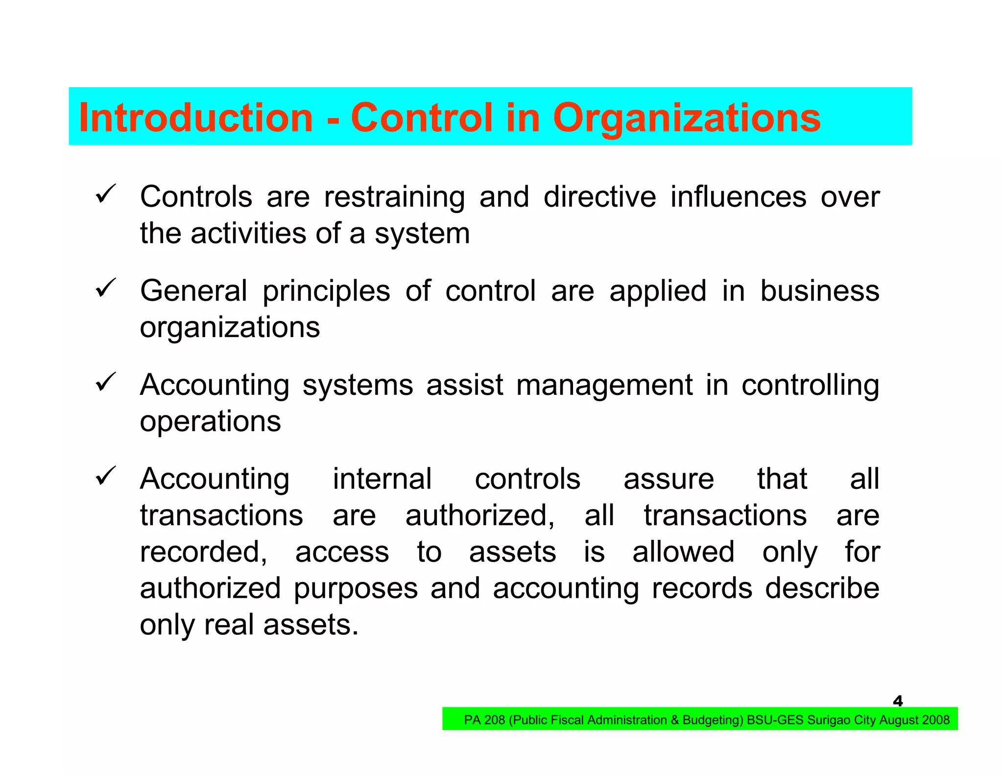 Internal Controls And Philippine Ic System | PDF