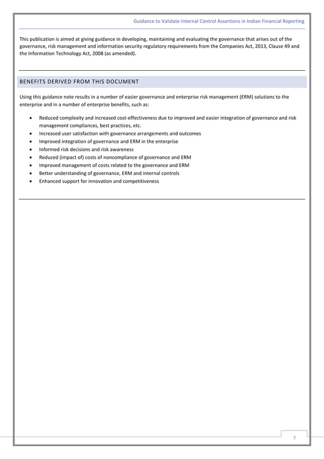 Internal Controls for Indian Financial Reporting using COBIT 5 based ...