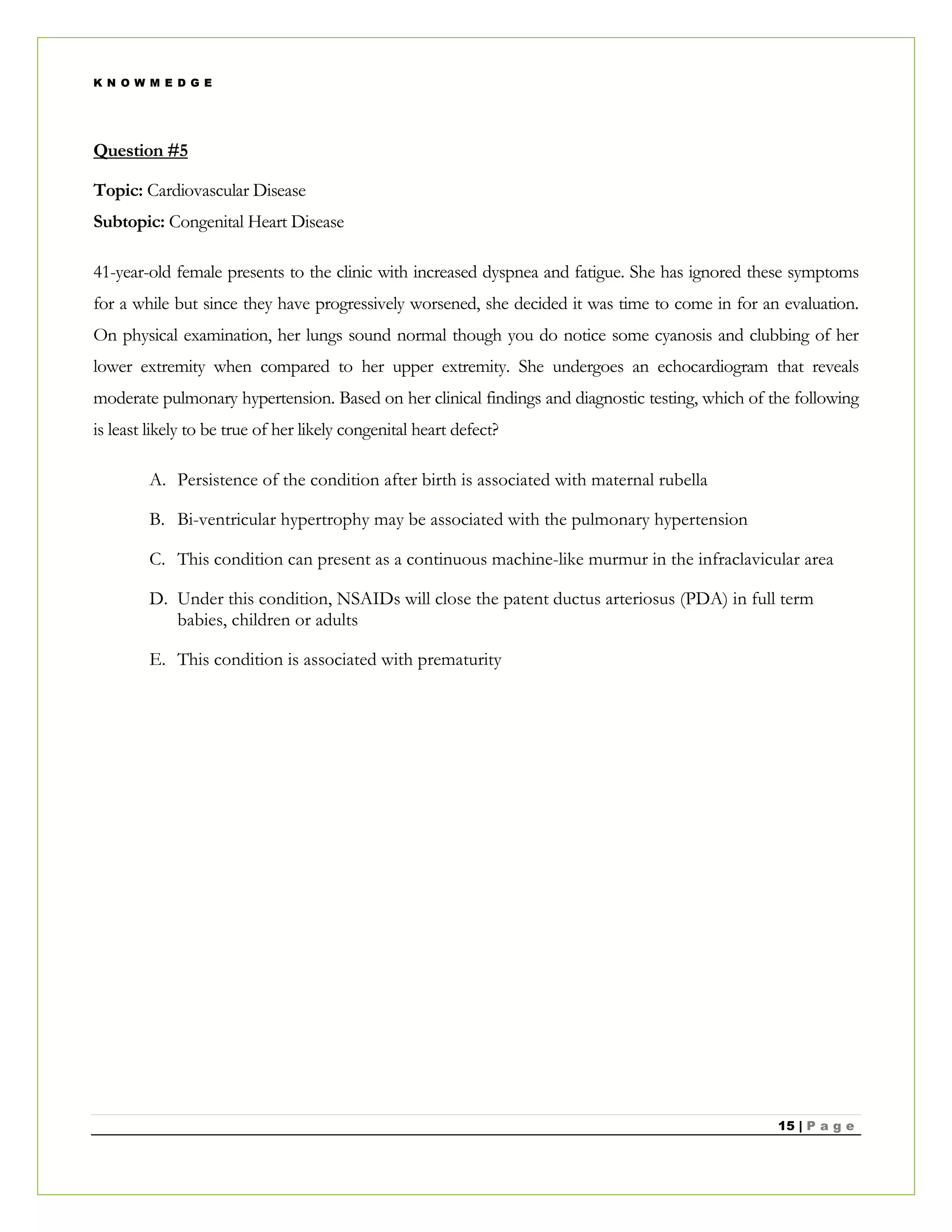 Internal Medicine Practice Questions for ABIM Exam / NBME Internal ...