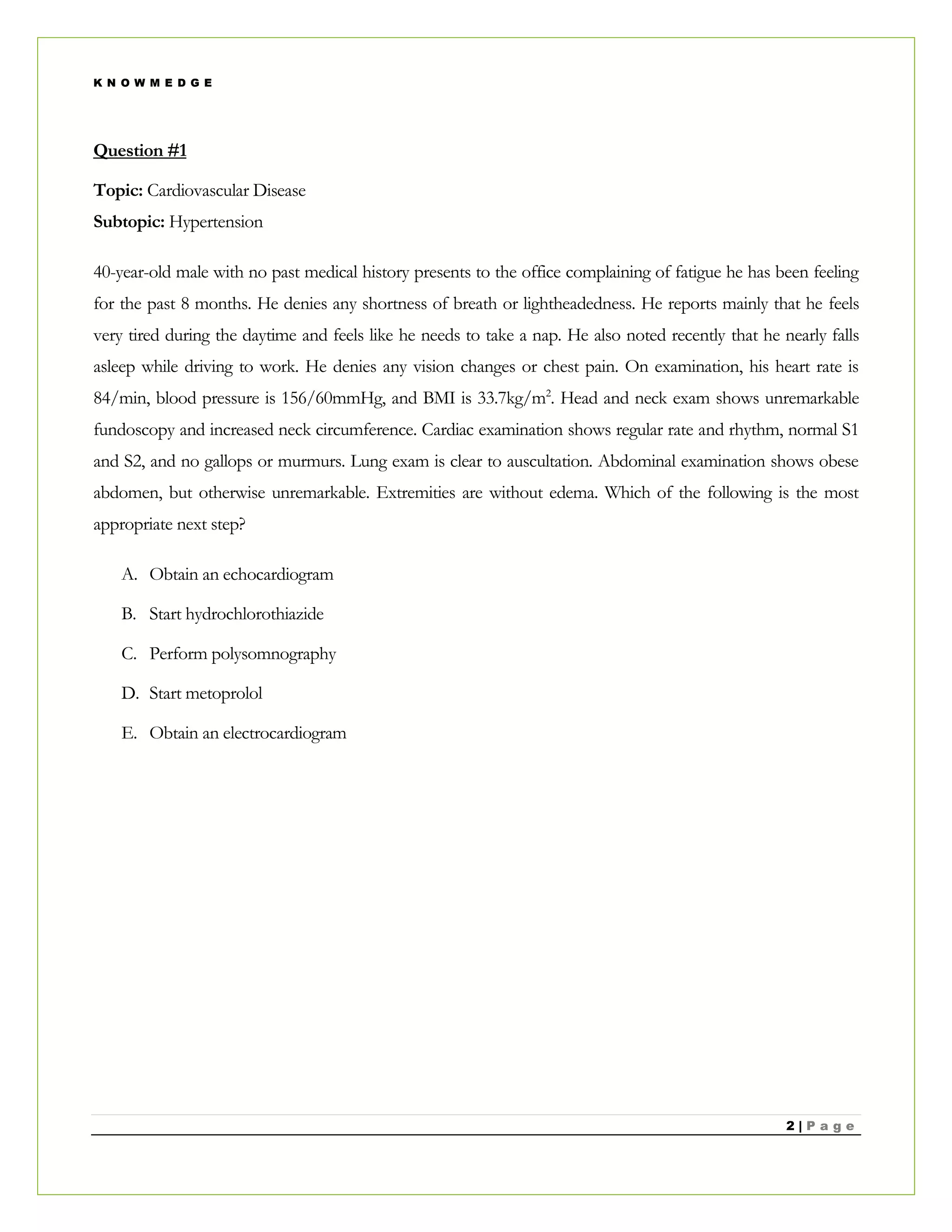 Internal Medicine Practice Questions for ABIM Exam / NBME Internal ...