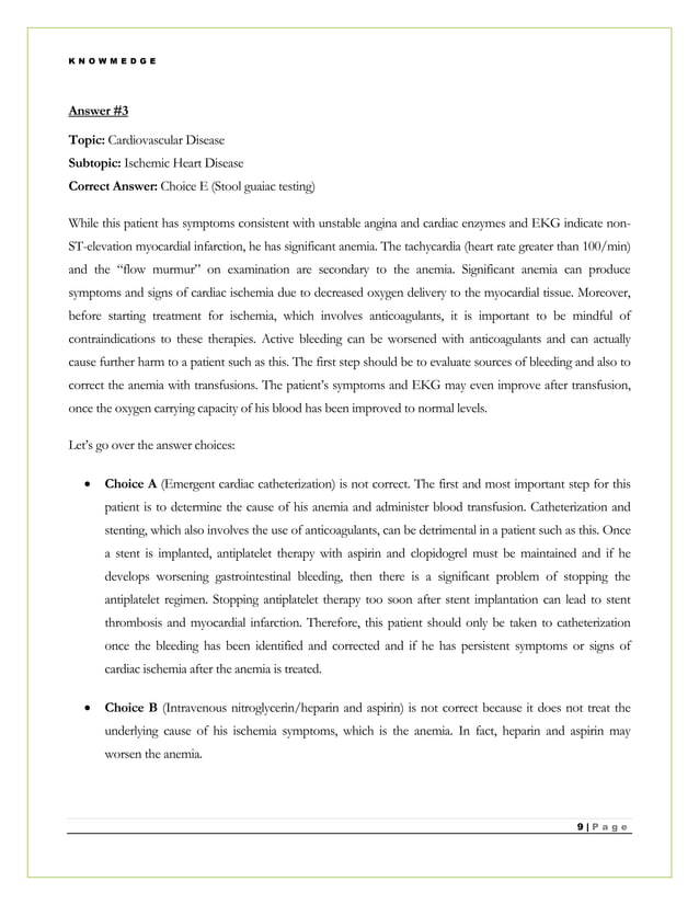 Internal Medicine Practice Questions for ABIM Exam / NBME Internal ...