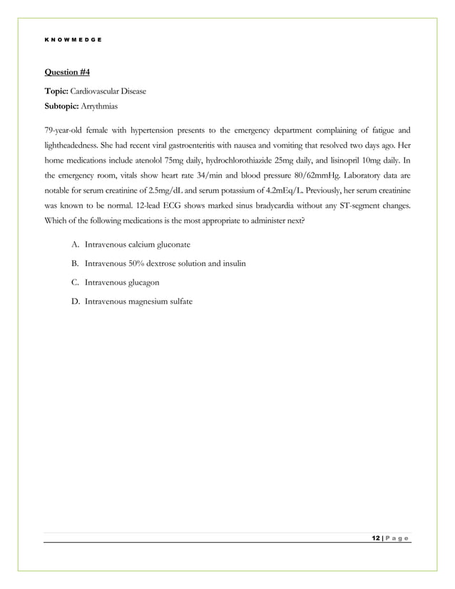 Internal Medicine Practice Questions for ABIM Exam / NBME Internal ...