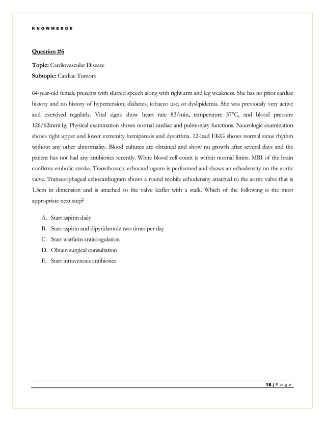 Internal Medicine Practice Questions for ABIM Exam / NBME Internal ...