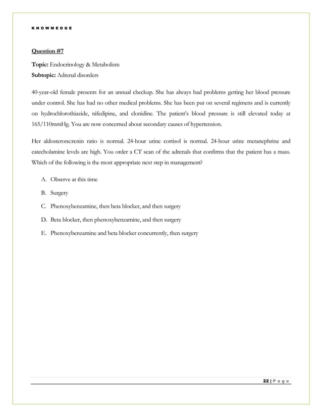 Internal Medicine Practice Questions for ABIM Exam / NBME Internal ...