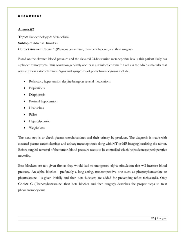 Internal Medicine Practice Questions for ABIM Exam / NBME Internal Medicine Shelf Exam | PDF