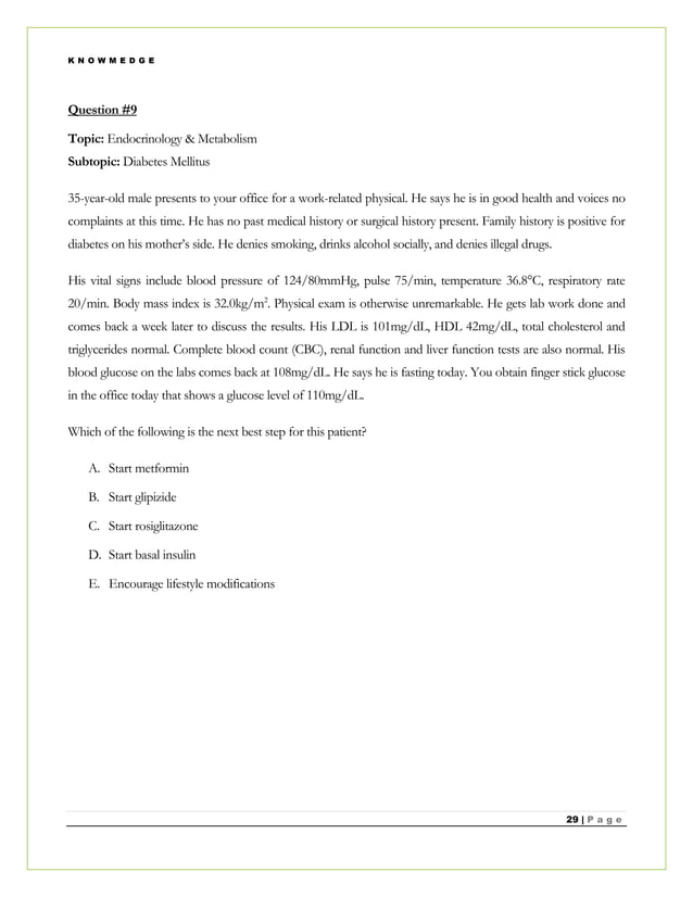 Internal Medicine Practice Questions for ABIM Exam / NBME Internal ...