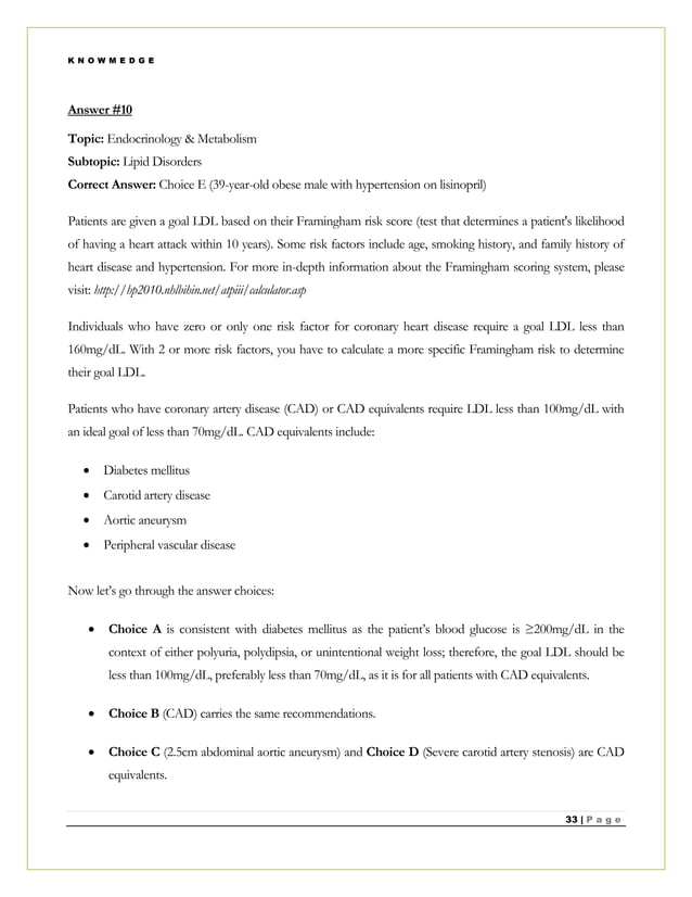 Internal Medicine Practice Questions for ABIM Exam / NBME Internal ...