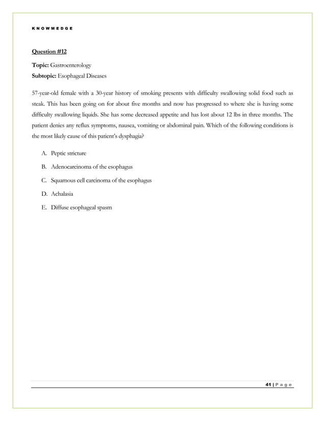 Internal Medicine Practice Questions for ABIM Exam / NBME Internal ...