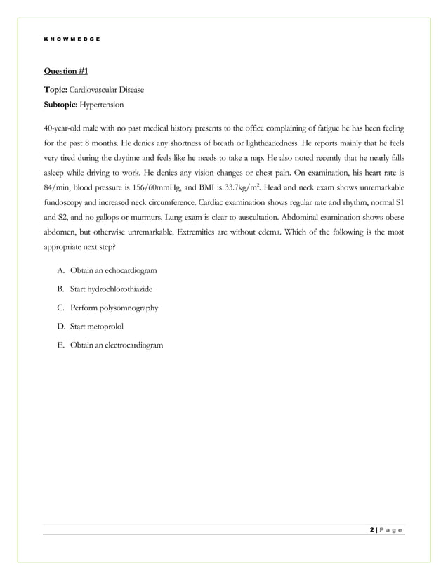 Internal Medicine Practice Questions for ABIM Exam / NBME Internal ...