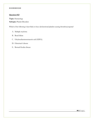 Internal Medicine Practice Questions for ABIM Exam / NBME Internal ...