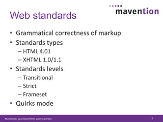 SharePoint 2010 Web Standards & Accessibility | PPTX | Web Design and ...