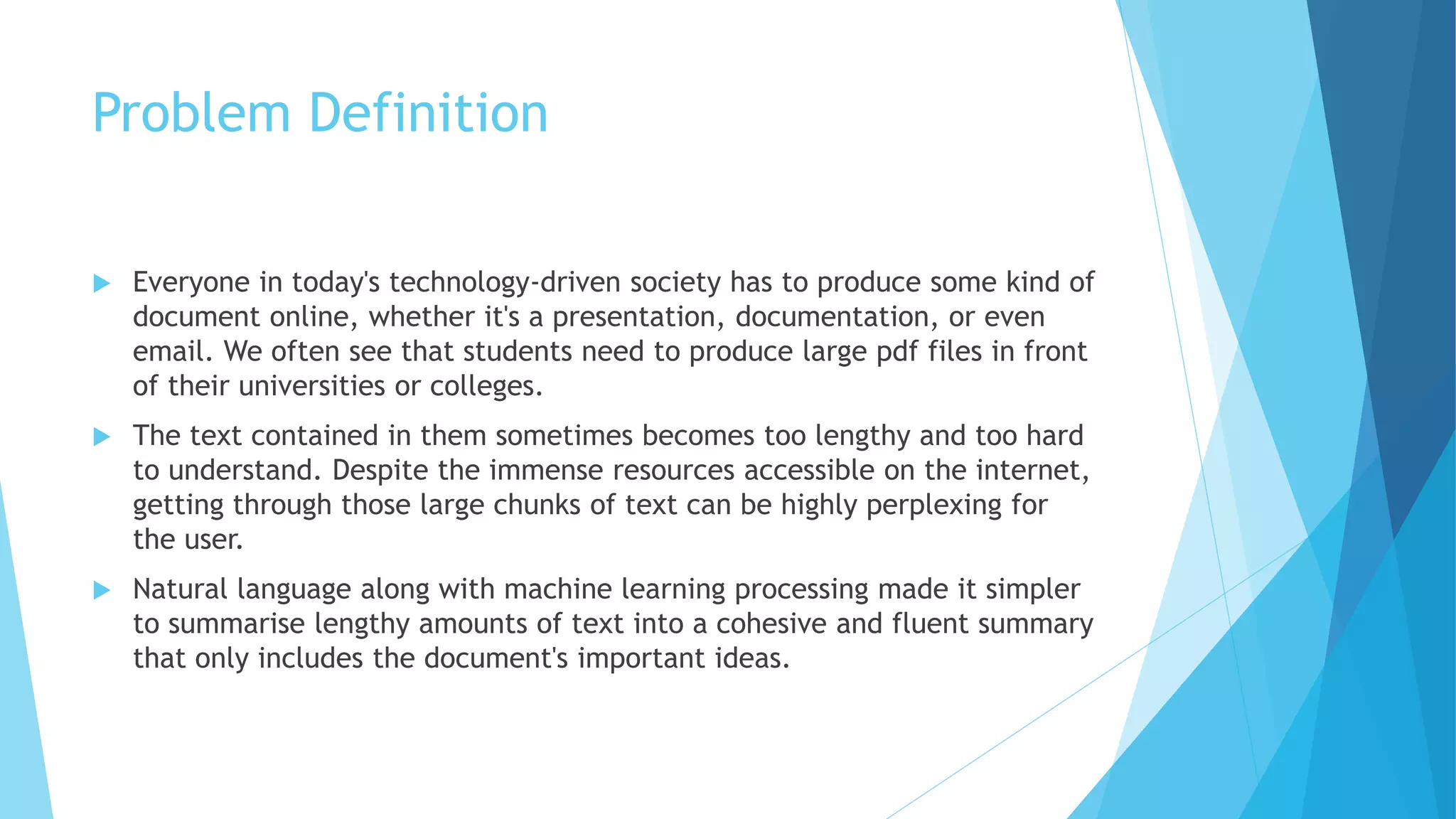 text summarization | PPTX