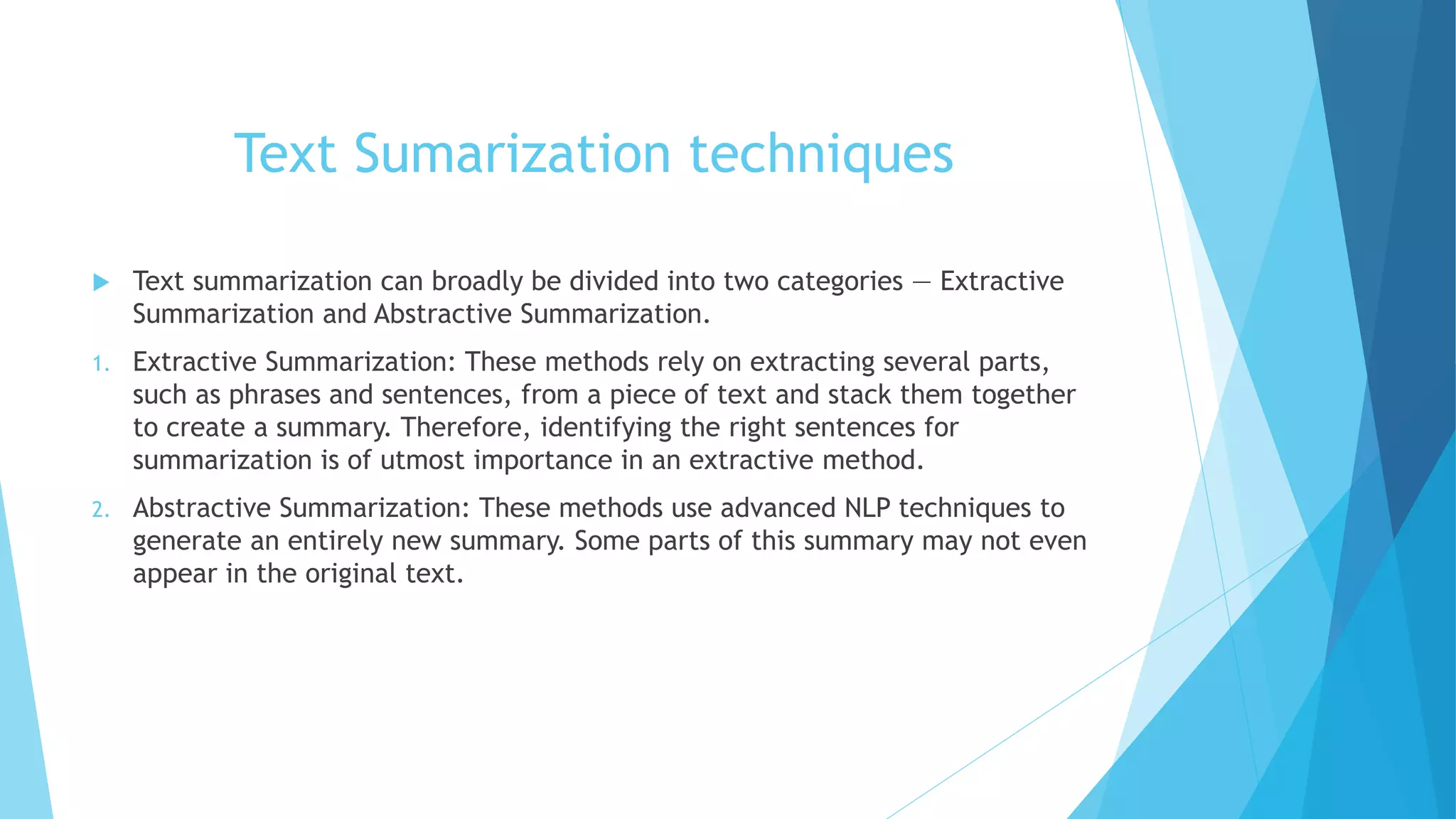 text summarization | PPTX