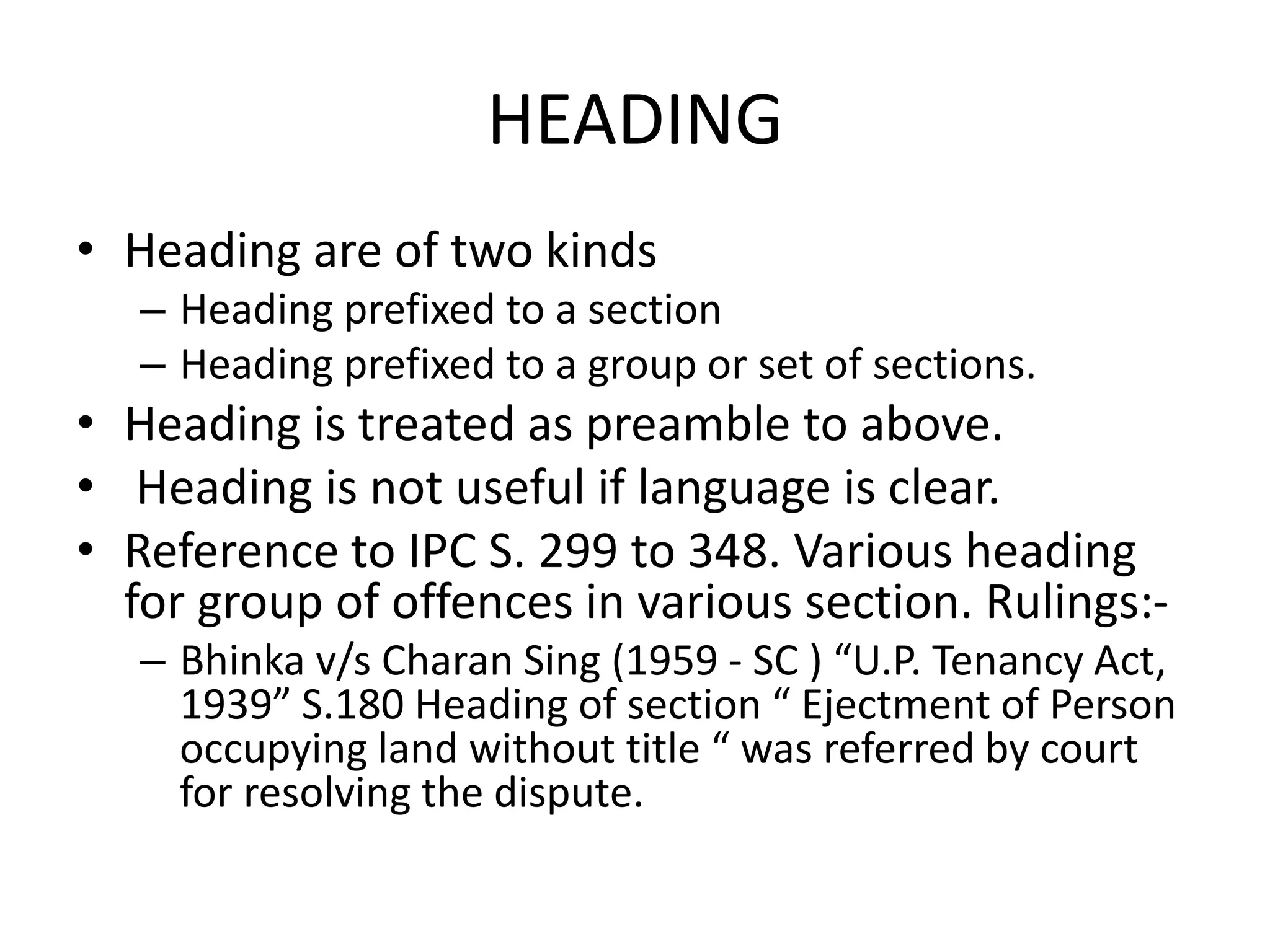 Internal aids of interpretation and construction of statutes | PPTX