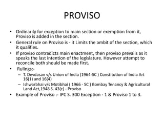 Internal aids of interpretation and construction of statutes | PPTX