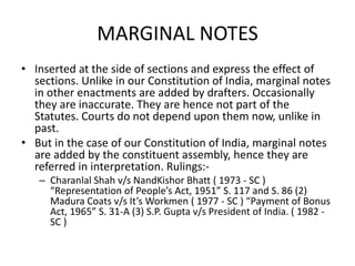 Internal aids of interpretation and construction of statutes | PPTX
