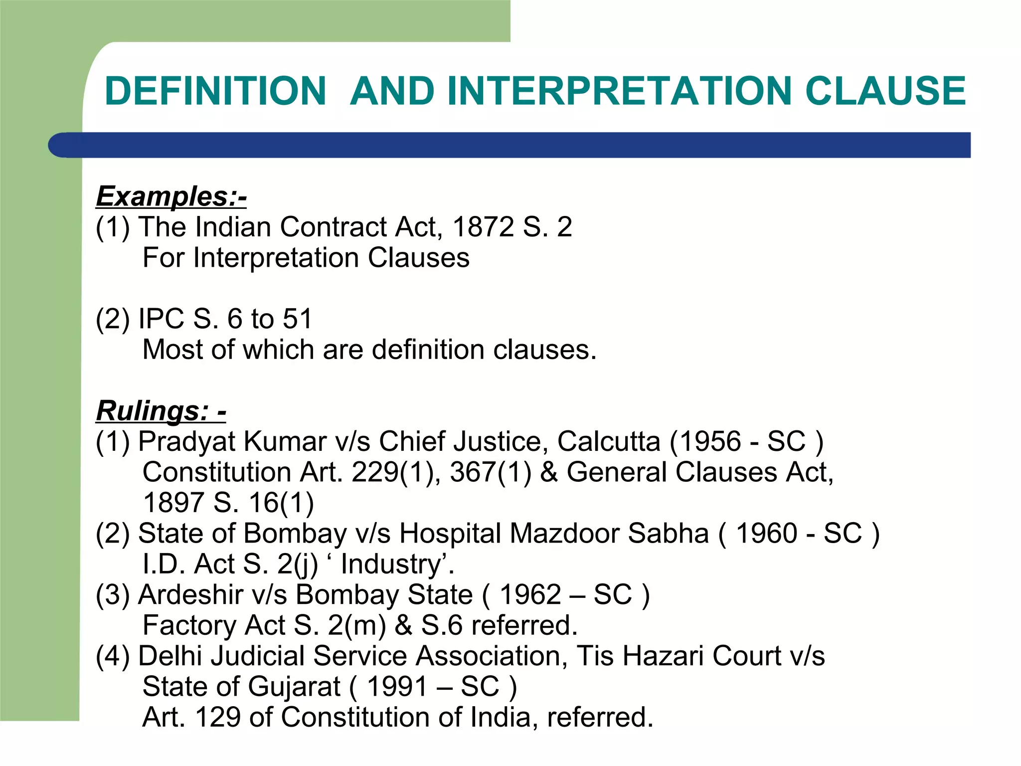 Internal aids to interpretation of law | PPT