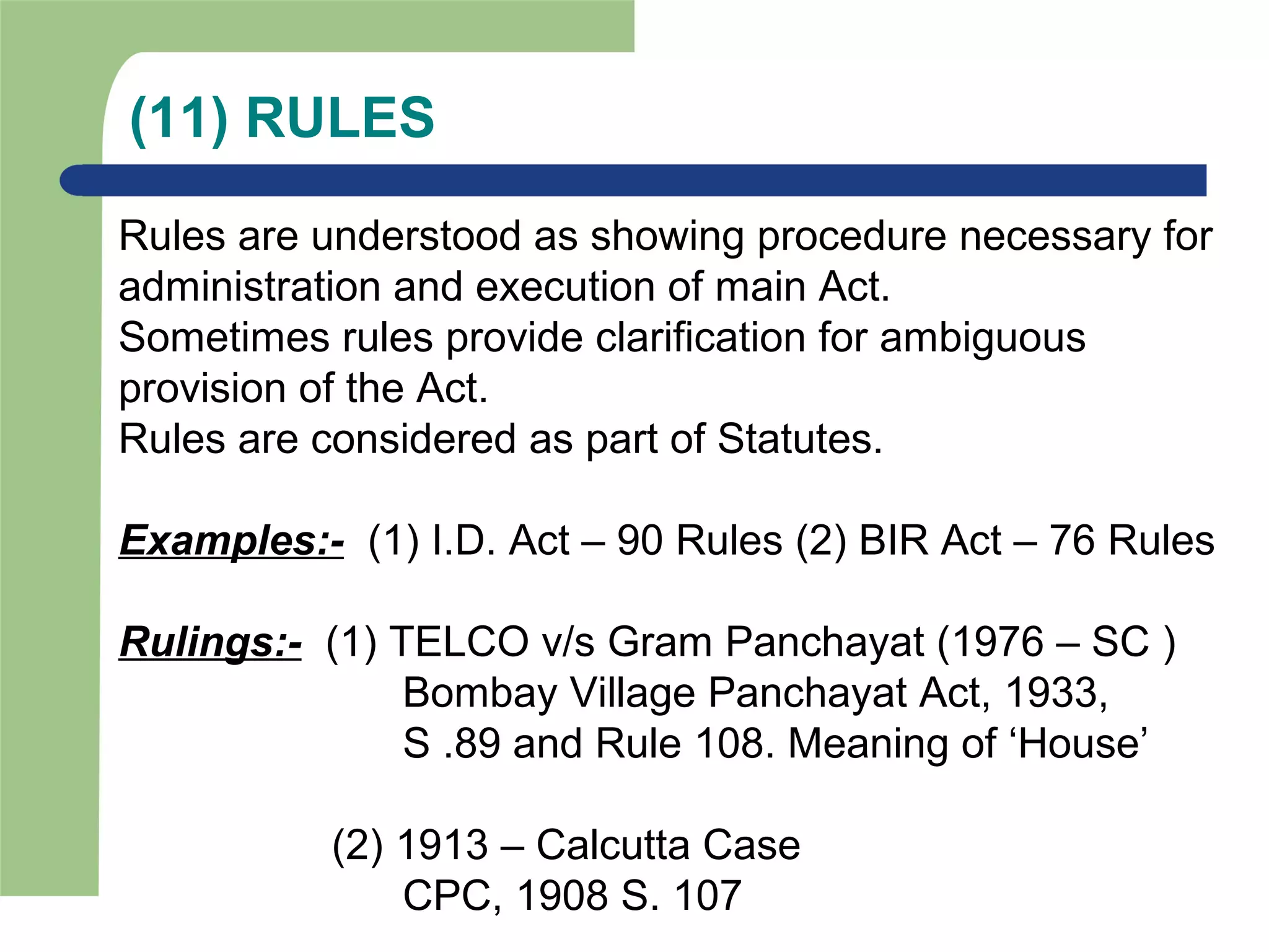 Internal aids to interpretation of law | PPT