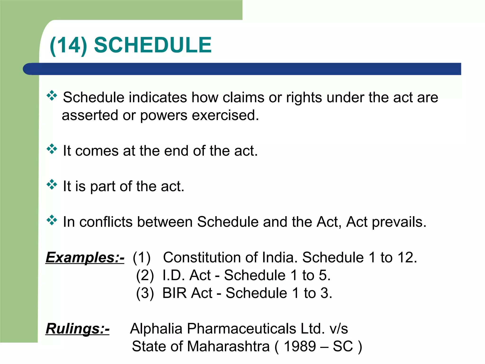 Internal aids to interpretation of law | PPT