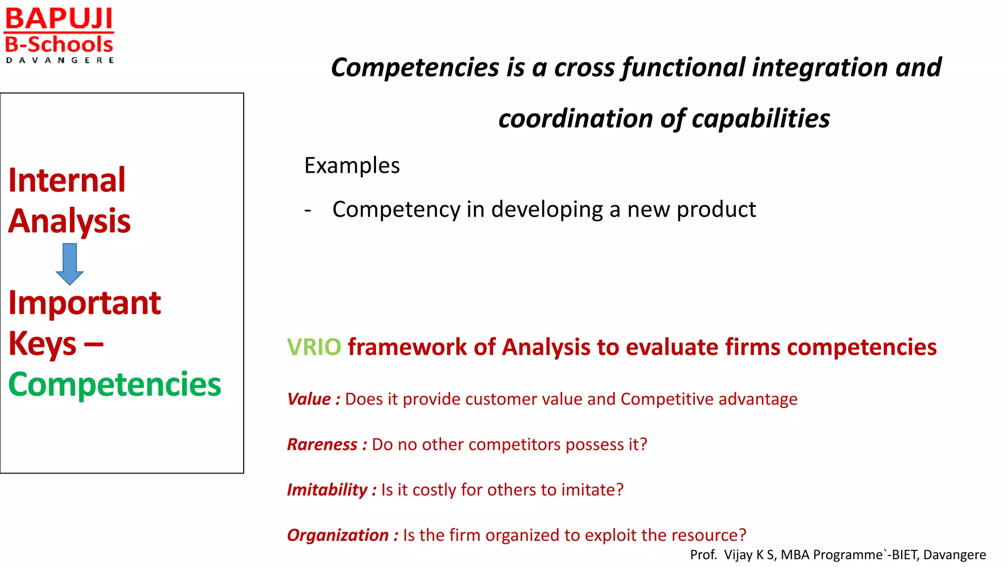 Internal analysis strategic management | PPTX