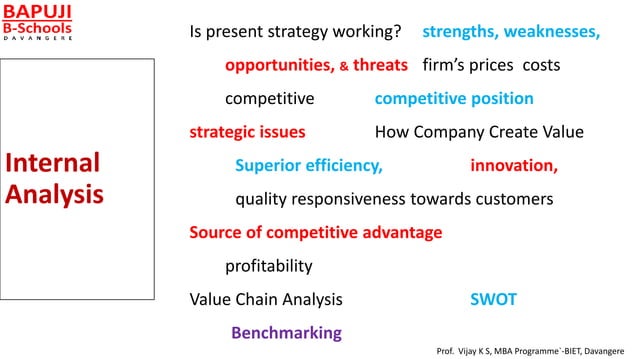 Internal analysis strategic management | PPTX | Business Administration ...