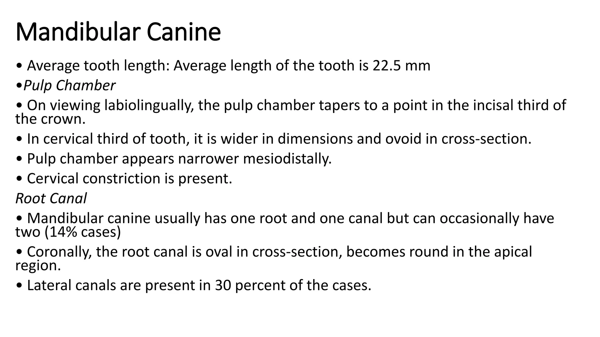 Internal anatomy of each tooth | PPTX