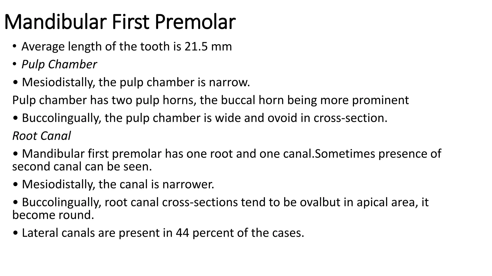Internal anatomy of each tooth | PPTX