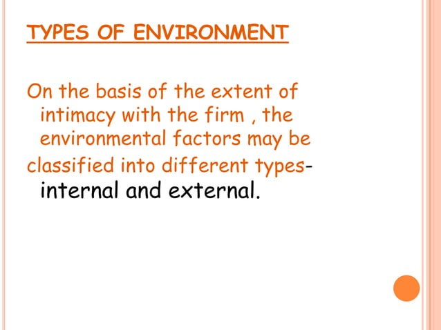 Internal and external business environment | PPTX