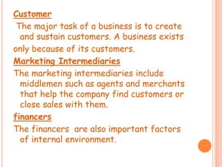 Internal and external businessenvironment | PPTX