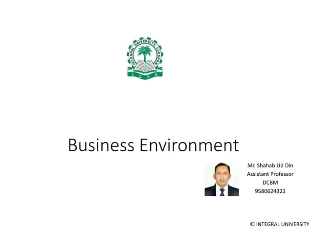 Internal and External Business Environment | PPTX