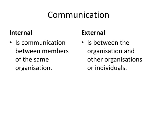 Internal and external communication | PPTX | Email | Internet