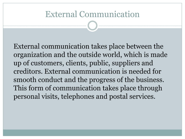 Internal and external communication by aijaz aryan | PPT