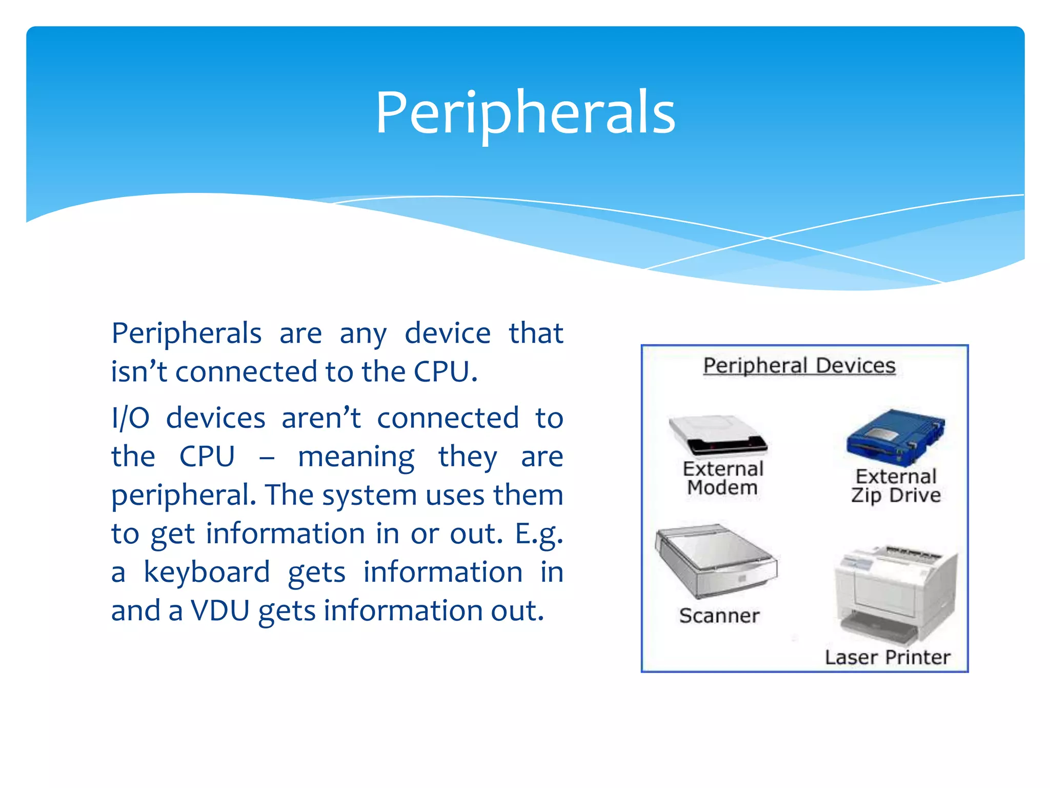 Internal and external hardware components of a computer | PPTX