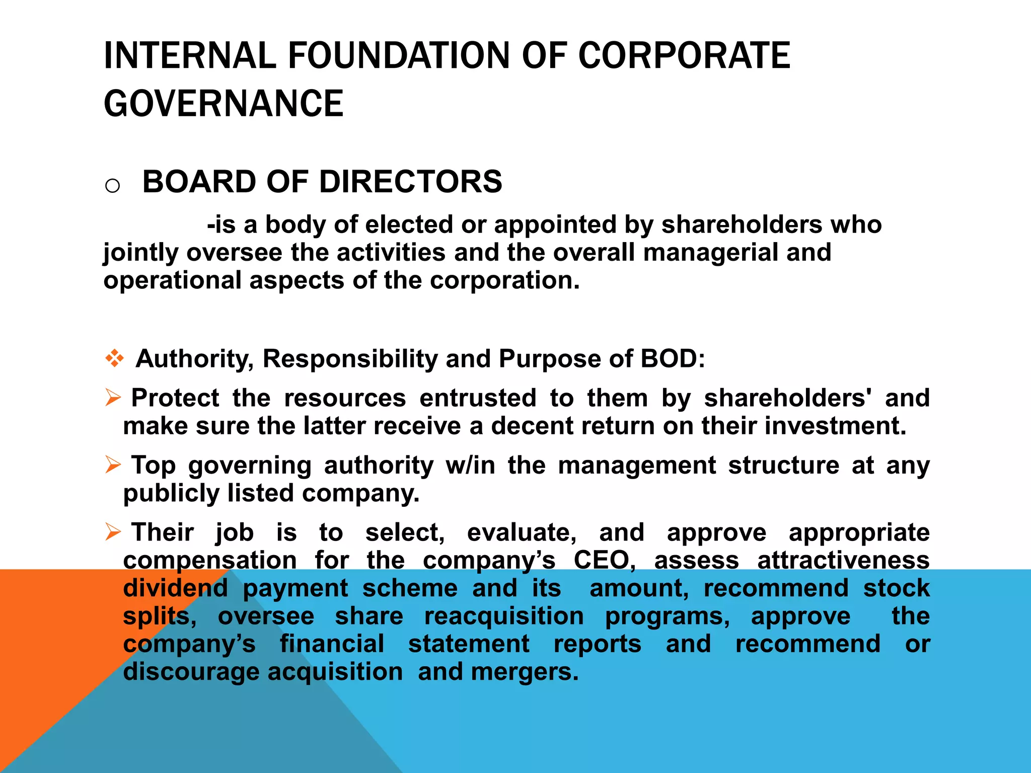 Internal and external institutions and influences of corporate | PPTX