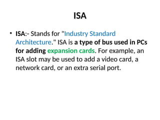 INTERNAL and EXTERNAL PORT of computer .pptx