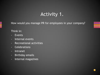 Internal and External PR | PPT